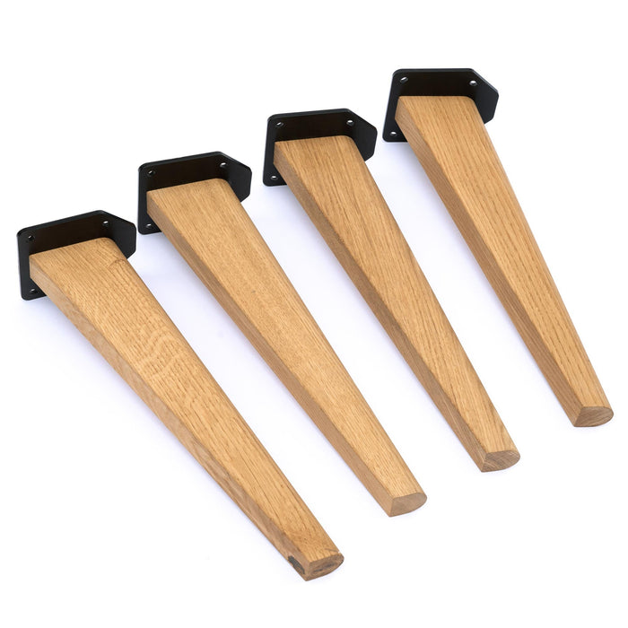 40cm Solid Oak Table Legs | The Hairpin Leg Co.